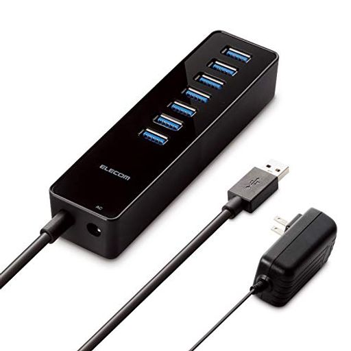転送速度5Gbpsと従来のUSB2.0の約10倍の転送速度(理論値)を実現するUSB3.0に対応したポートを搭載したUSBハブです。 USB3.0対応のパソコン・機器であれば、大量のデータも高速に転送可能です。 USB2.0/1.1環境でも...