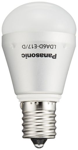 口金E17 約40000時間の長寿命 密閉型器具対応 屋外用器具への取り付け非対応 光色:昼光色相当 調光器対応対応 消費電力(W):6.4