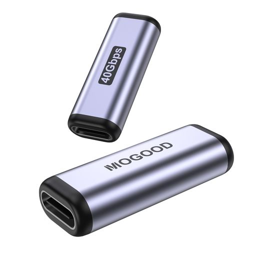 【USB C 中継アダプタ】USB C メスメス中継アダプタ2本の短いUSB Cケーブルを接続して延長することをサポートし、ケーブルが短すぎる問題をよく解決しました。データ転送、急速充電、ビデオパススルーをスムーズに行うことができます 【耐...