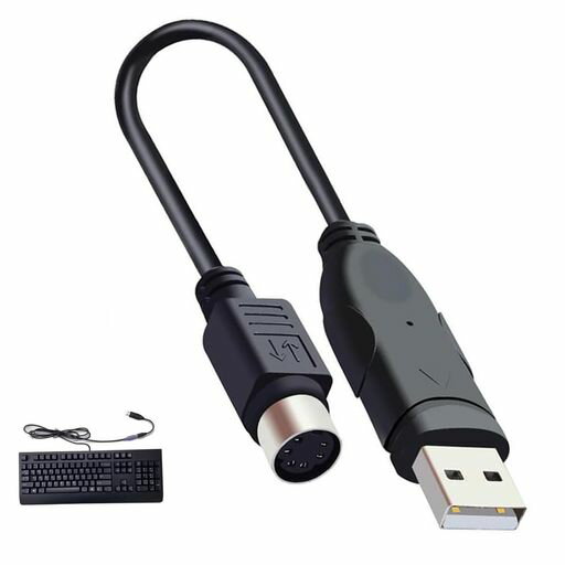 【PS/2からUSBへ、デバイス互換性を簡単アップグレード】:コンバータ1つで、旧式PS/2キーボード/マウス/バーコードリーダーを現代PCのUSBポートに接続。ドライバー不要のプラグ&amp;プレイで旧機材を再生。 【多様なPS/2機器に...