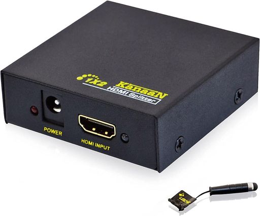 【hdmi1入力2出力】KN39750ljphdmiスプリッターは一台のhdmi入力機器の信号が2台のhdmi出力機器に分配できます。