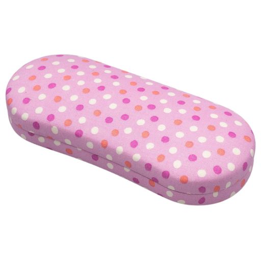 ✅【ポップな水玉模様のメガネケース】ピンクの背景にちりばめられたドット柄がポップでキュートなメガネケース8分音符持っているだけで楽しい気分になるデザインです。 ✅【安心のハードタイプでしっかり保護】バネ式蝶番のハードケースだから、カバンに入...