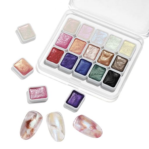 多彩なネイルアートを簡単に楽しめる 【特徴】水彩絵の具のように水に溶かしながらアートを作ることができる不思議なパレットです。ニュアンスネイルや大理石ネイル、ニュアンスフラワー等色々楽しめます。しっかり発色してアートの幅は無限大のアイテムです...