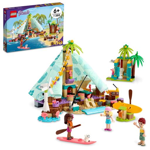 太陽と海とお友だちがそろえば夏本番リアルなギミックを満載したグランピングセットは、ワクワクする夏の冒険物語にぴったり。 レゴフレンズ ビーチでグランピング(41700)には、ミニドール3体、子犬のフィギュア、布製のテント、二段ベッド、オーブ...