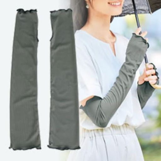商品サイズ約 全長 47 cm材 質ポリエステル、ポリウレタン 涼しく隠して。しっかり守る。二の腕までカバーできる嬉しいロングサイズ。レイヤードような着こなしもオシャレ。UVカットはもちろん、夏場に快適な接触涼感、濡らしてさらにヒンヤリする...