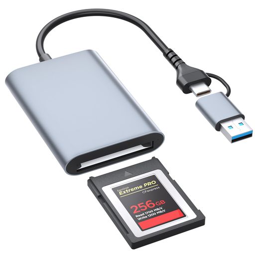プロフェッショナルCFexpressタイプBカードリーダー: このカードリーダーは、CFexpress(タイプB)メモリカード用に特別に設計されています。写真やビデオ撮影を愛し、CFexpressカードを使用する人々に大きな利便性を提供しま...