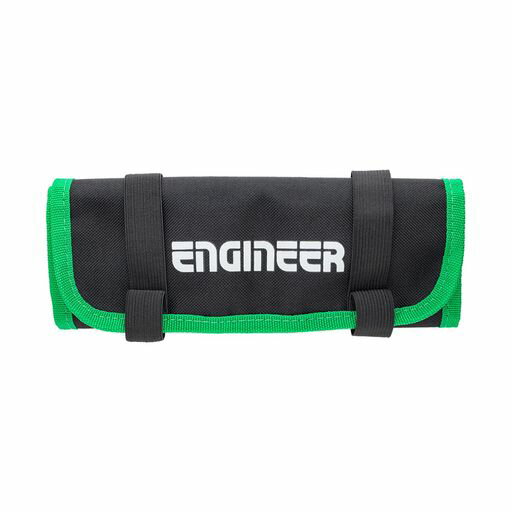 工具をコンパクトに収納、持ち運べるロール式ツールバック。 材質は丈夫なポリエステル。 取り外しがしやすいゴムバンド式。 各種工具の収納、持ち運びに。 サイズ:W370xD220mm/重量:76g