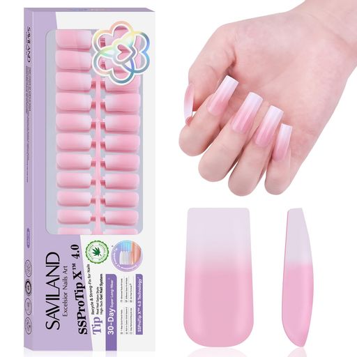 30日間の見事な装着感:SSProTipXロングスクエアネイルチップで、サロン品質の長持ちネイルをお楽しみください。強力な後端と4層シールド(チップジェル、ソフトジェルチップ、プライマー、ボンディングジェル)で強化されたこのフレンチネイルチ...