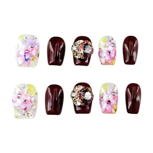 【手作りネイル】最高のマテリアルを選んで、すべて手作りで、丁寧に作られたネイルチップは、耐久性も抜群!サロンみたいな美しいネイルを、より短い時間と安い費用で自宅も実現できちゃいます。何度も使えるから繰り返し使用ことができます。ハート 白抜き...