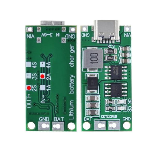 2S3S4SUSB-Cから8.4V12.6V16.8VステップアップブーストLiPoポリマーリチウムイオン充電器ボード バッテリー過電圧保護機能付きリチウムバッテリーブーストモジュールType-C 安全性能が高く、取り付けや操作が簡単で、運...