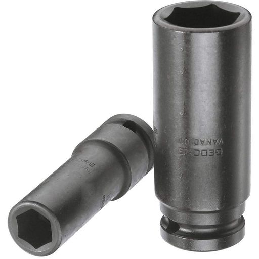 差込角(mm) : 12.7 全長(mm) : 82 対辺寸法(mm) : 23 タイプ : ロング 仕上げ : ガンメタル 素材 : 特殊クロムバナジウム鋼