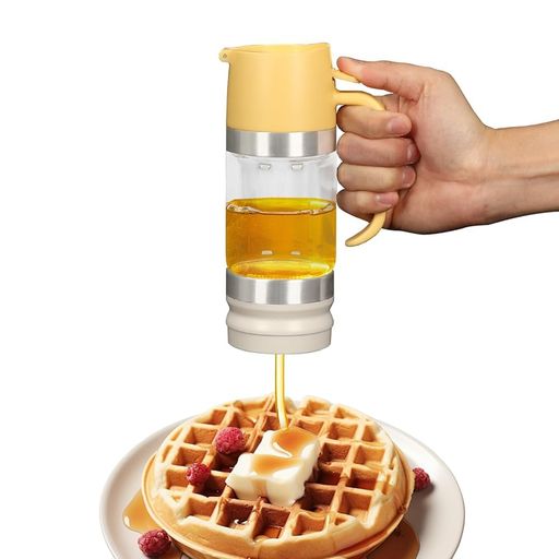 🍯【液ダレしないトリガー式】このハニーディスペンサーは、ハンドルのトリガーを押すとはちみつがスムーズに流れ出し、離せば瞬時に止まります。カウンターにべたつく汚れを残さないハチミツ 容器 液ダレしない設計で、清潔にお使いいただ...
