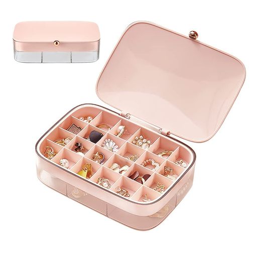 【高質感-アクセサリーボックス】:ジュエリーボックスはシンプルで優雅、上品なアクリル素材を使っています。デザインが立体美があり、質感も抜群で、普通の材料より頑丈で壊れにくく、材料が透明で変色しない。中身は一目瞭然、小物を探しやすいし、整理も...