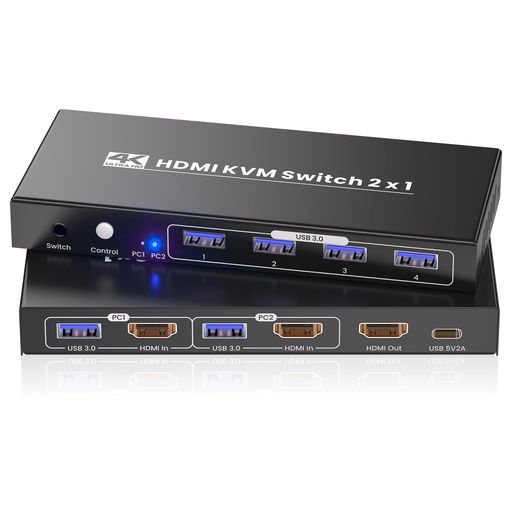 【素晴4K@60Hzの解像度に対応】この2ポートKVMスイッチはデバイスを接続するだけでなく、ビジュアル体験を向上させます。60Hzで最大4K(3840x2160)の解像度をサポートし、鮮やかな色、鮮明なディテール、スムーズなビデオ再生、グ...