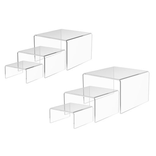 商品仕様:展示用アクリルスタンド3種類セットです。8x8x4cm10x10x6cm12x12x12cm各2個。 材質にこだわる:高級アクリル樹脂を採用、角が丸い、小さなお子様がいる家庭でも安心にご使用いただけます。 多種な飾り方:高さの違う...