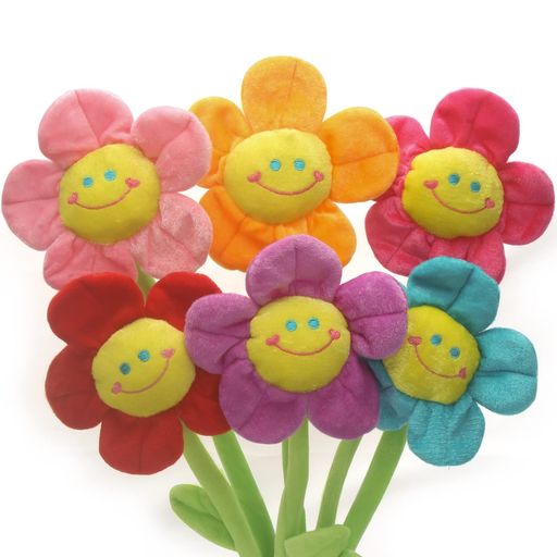 ホームデコレーション スマイルフラワーには癒しの笑顔があり、気持ちを鼓舞してくれるので、大切な人に贈るちょっとしたプレゼントとして、笑顔を届けることができます。ブーケ本体として、他のぬいぐるみや造花、生花をDIYで組み合わせて自分だけのブー...