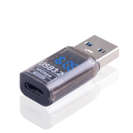 【USB CメスからUSB オス変換アダプター】USB Type-C 変換アダプタは透明ケースとPC材料で作られ、インテリジェントなデジタル表示チップを内蔵し、電流、電圧、電力をリアルタイムで表示することができます。 【急速な電力表示】2つ...