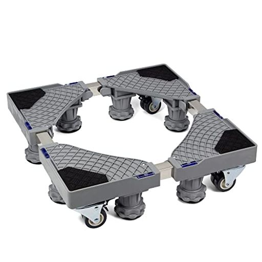 八足四輪/高安定性:大型ジャッキ8本、キャスター4本が付き、伸縮可能、高さ調整、移動可能な洗濯機置き台。ステンレス鋼とABS樹脂を採用して、優れた安定性を保ち、腐食に耐えます。360度移動できる耐荷重を500kgまで実現します。洗濯機や冷蔵...