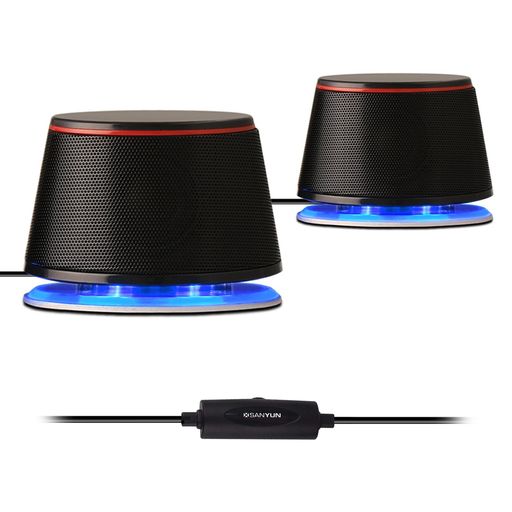 パソコン用 【ユニークなデザイン】ブラックとシルバーを組み合わせて、led環状のライトを加えて、金属の曲線をアピールでき、シンプルの中に上品感が溢れています。また、高品質の金属及びプラスチックの材料をご利用のため、音振れを防止でき、安定した...