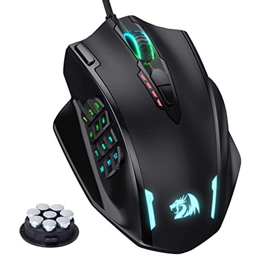 プロフェッショナルゲーミングマウス - Redragon M908オプティカルゲーミングマウスは、最大12400 DPI、5段階調節可能なDPIレベル(500/1000/2000/3000/6200 DPI)で設計されており、毎日の作業やゲ...