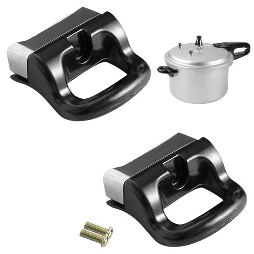 セット内容:2個入り、取り付けネジ付き。カラー:ブラック。 サイズ:ハンドルの長さは約67mm、幅65mm、高さ27mmとなっております。 安定と堅実:フライパンのハンドルは両手で握れる設計で安定性に優れ、調理中もフライパンがぐらつかず安心...