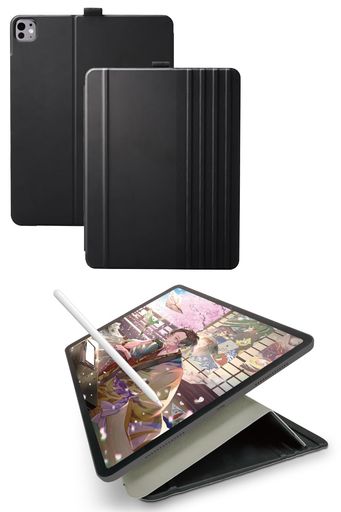 ドローイングや動画視聴などのシーンに合わせた8段階の角度調整が可能!薄さにこだわったスリムな13インチiPad Pro(M4)用フラップケースです。 背面ケースを折り曲げて端末装着部を支えることで、動画視聴やタイピング、ドローイングなどのシ...