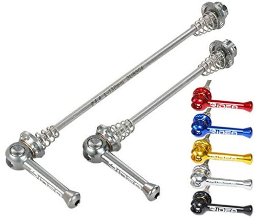 サイズ:Front:φ4.4mmx74mmRear:φ4.4mmx130mm 重量:60g(F/R) 素材:SUSステンレス(シャフト)、AL7075-T6CNCアルミニウム(アーム部) 色:チタン