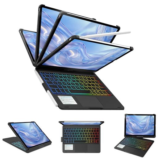 【対応機種】このキーボードケースは iPad Air 11インチ:2025 M3 (A3266/A3267/A3270)、2024 M2(A2902/A2903/A2904)、2025 iPad A16 10.9インチ(A3354/A335...