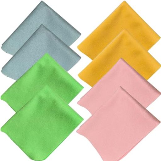 仕様:15cmx18cm。計8枚入り。鮮やかな色のデザインで、4色の組み合わせでさらに多くのオプションを提供(ライトブルー2枚、グリーン2枚、イエロー2枚、ピンク2枚)。 優れた素材:柔らかく丈夫な高品質マイクロファイバー素材。高品質生地を...