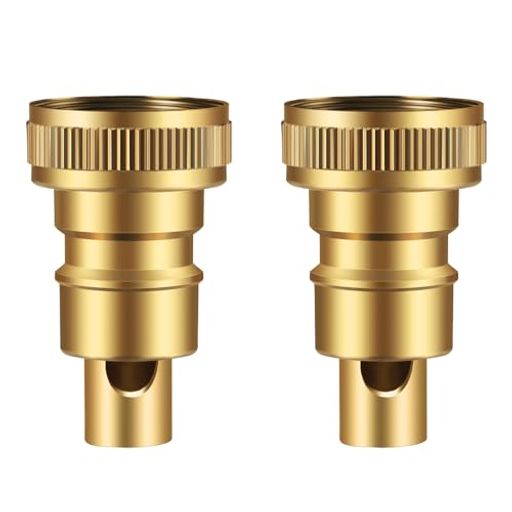 ジョイント長34mm、内径20mm、真鍮製、2個セット。 内外ねじにより着脱が容易で、タップとホースを簡単に接続できるクイックジョイントです。複雑な工具が必要なく、水道管の接続や交換を完了できます。 洗濯機接続だけでなく、庭の散水栓やキッチ...