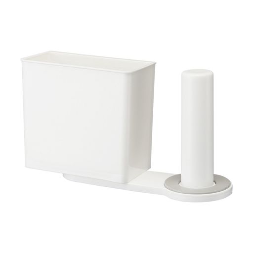 サイズ:21x9.5x12cm 耐荷重:1kg 取付方法:マグネット ペーパーホルダーが動くので、左右好きな方にセットできる。 ラップ・ホイル類を2本とキッチンペーパーを1本収納できる。 カット部がすべり止めつきなので、キッチンペーパーが片...