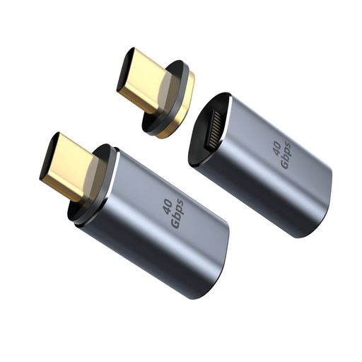40gbpsデータ転送 USB C磁気アダプター - 端子を充電口に差し込んでおけば防塵にもなり、未然に機器本体の故障や劣化を防ぎます。マグネット着脱式なので日々の充電時のケーブルの抜き差しによるダメージが減ります。 PD100W高速充電 ...