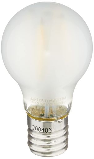 φ3.5x6.7cm AC100V 25W相当 フロスト口金E17 消費電力2W 配光角度290度 2700K 230lm 寿命20000時間 本体重量(kg):