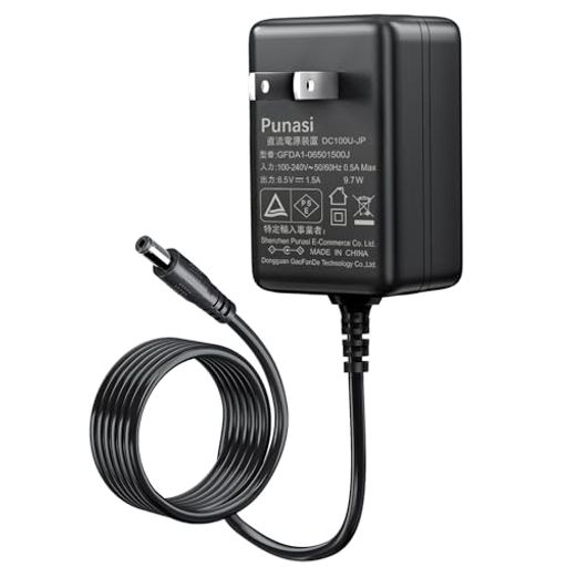 【メーカー型番】 : AC0615J 極性:インナープラス(+)、アウターマイナス(ー) 【入力】:100V-240V~50/60Hz 1.0A Max 電源コードの長さ:150cm 便利です8分音符 DCジャックのサイズ:外径:4.80m...