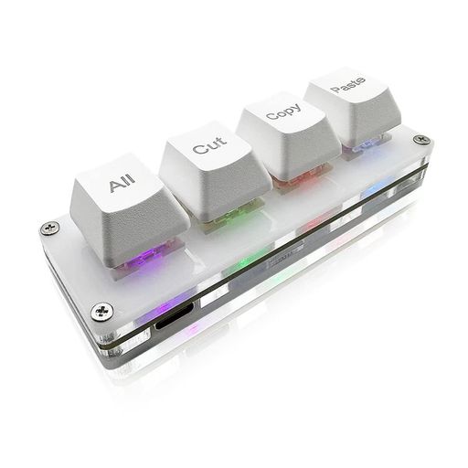 【ポータブルミニキーボード】3.5x1.1x1.1インチ/7.8x2.8x2.8cmの超小型サイズ、取り外し可能なUSB-Cケーブルが付属し、デスクトップスペースを効果的に節約します。 ミニキーボード(プラグアンドプレイ)と通常サイズのキー...