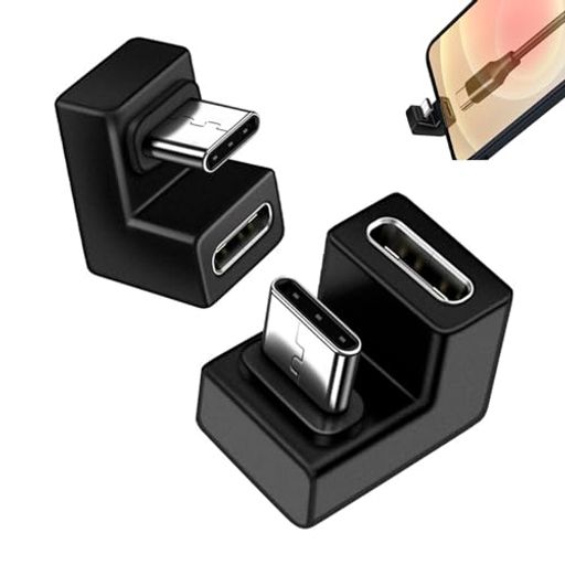 【2個セットで多シーン対応】自宅固定使用と外出持ち運びの2パターンに対応し、左右向きの切り替えも自在。紛失時の代替や常備用としても便利で、使用シーンを大幅に広げられます。 【180度折り曲げ設計の利便性】USB-Cオス右向き矢印メスに変換す...