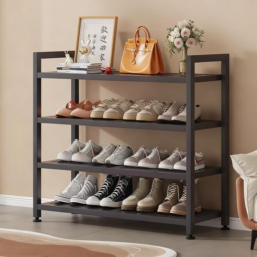 【スリムなのに大容量収納】最大12-18足収納可能1段に3足収納した場合。奥行き25cmとスリムなので、限られたスペースの玄関でも、空間を圧迫せずにたくさんの靴を収納できます。中空デザイン通気性も良く、湿気やニオイがこもりません。 【高品質...