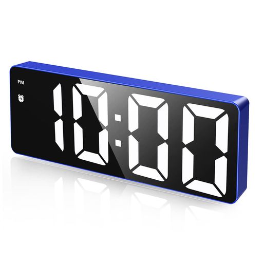 ⏰大型ディスプレイと多機能:デジタル目覚まし時計は大型LEDディスプレイ(6*16*2.8cm)を採用しているため、遠く離れていても一目で時刻を確認できます。スマートクロックの5種類モード:時計モード、日付モード、温度モード、ナイトモードモ...