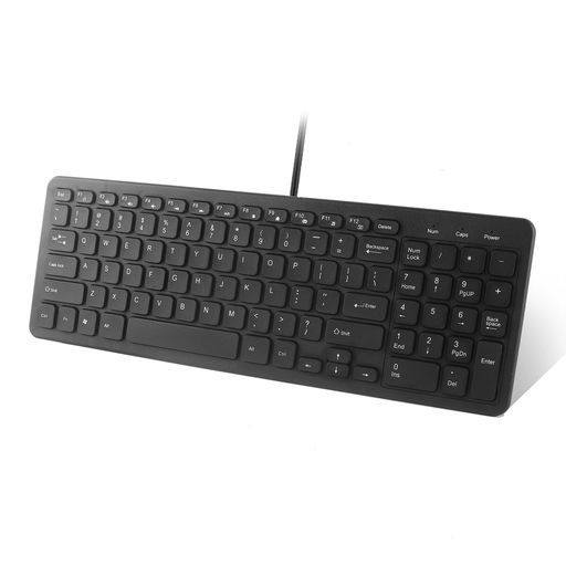 【有線キーボード】接続簡単なケーブル付きな有線キーボードは、電波の影響を受けずに安定した伝送ができます。 【静音タッピング】メンブレン式なキーは静音デザインを搭載し、タッピングノイズをできるだけ軽減し、静かなタッピングが実現できます。 【超...