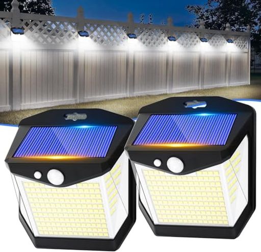 【248個高輝度LED/270°照明】弊社のソーラーライトは248個高輝度のチップを1200mAhの大容量バッテリー搭載しており、従来の製品よりも大きく、照明効果に優れています。照明角度は最大270°で、照明範囲は広くで照明効果はもっとよく...