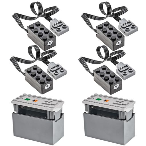 このセットには、AAA電池ボックス*2(88000)と小型モーター*4が含まれています。 AAA 電池ボックスには 6 個の AAA (1.5V) 電池が必要です (電池は付属していません)。 この包括的なセットは、無限の可能性の世界を開き...
