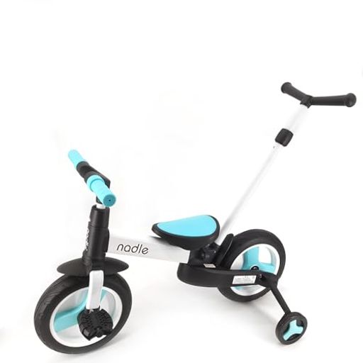 【一台四役】三輪車、押し棒付き三輪車(カジキリ機能なし)、キックバイク、補助輪付きキックバイク、自転車、5つの楽しみ方で、お子様の成長に合わせて変身できるので、長くご使用いただけます。 【折りたためてコンパクト】使わない時は折りたためて収納...