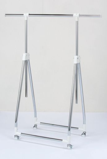 サイズ/使用時:(約)幅60.5〜99.5x奥行48x高さ95〜160cm収納時:(約)幅60.5x奥行11x高さ97cm 素材/パイプ:スチール(クロームメッキ) ジョイント:ポリプロピレン樹脂 キャスター:スチール・ポリプロピレン樹脂 ...
