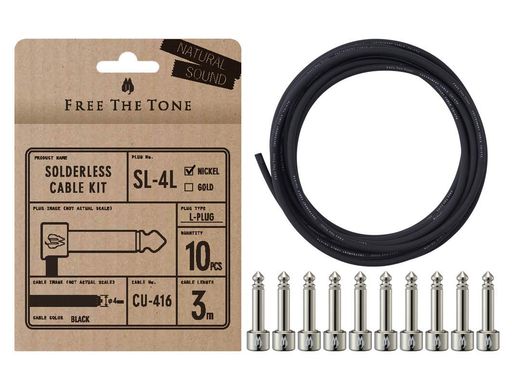 (SL-4L-NIプラグ 10個 / CU-416ケーブル 3m) : Conductor Size : 0.18mm Construction : 16/0.12 OFC (No/mm) Insulation Thickness : 0....