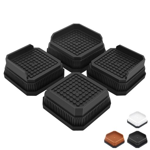 【高さ調整器具】洗濯機やテーブル脚やコタツ足などを高くする器具です。嵩上げ高さは2.5センチとなります。脚を置く天面のサイズ(6.4x6.4cm)がほとんどの家電製品と家具の脚に合っています。2個または4個を併用したら、大きめサイズの足にも...