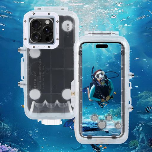 【対応機種】このiPhone 16 Pro Max用の水中防水ケースは、超高品質のガラスとPC素材でできており、耐久性があり、腐食しにくく、携帯電話を衝撃や傷から効果的に保護します。40 メートル (130 フィート) までの耐水性を備え、...