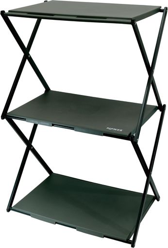 台所用品 テーブル時 : 570 x 690 x 430(H) mm、ラック時 : 570 x 360 x 830(H)mm、折畳時 : 570 x 560 x 70(H) mm 本体重量 : 4,100g、積載物耐荷重 : 5kg (天板...