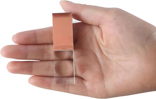 【おしゃれなデザイン】上の部分はUSBメモリ、下の部分は透明ガラスのつなぎ合わせデザインを採用して、シンプルでおしゃれです、作業時は透明部分から青い光が出て、もっと神秘的で高級感があります。プレゼントとしても最適です。 【軽くて持ち運びに便...