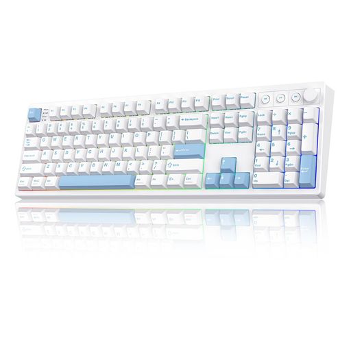【効率性向上のフルサイズ:仕事とゲーミングを兼ね備えたレイアウト】Vibe108メカニカルキーボードは104キーの100%フルサイズレイアウトを採用し、仕事と遊びの両立を追求しました。専用のテンキーによりプロフェッショナルなデータ入力を高速...