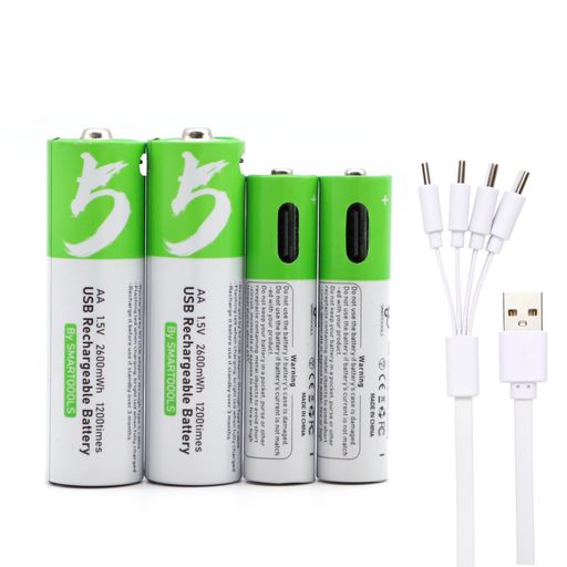 【簡単なUSB-C充電】特別な充電器は不要。付属のUSB-Cケーブルを使用して、スマートフォンやパソコン、車の充電器などで簡単に充電できます。アウトドアや旅行中にも便利です。 【高速充電&amp;長寿命】SMARTOOOLS単3形電池は26...